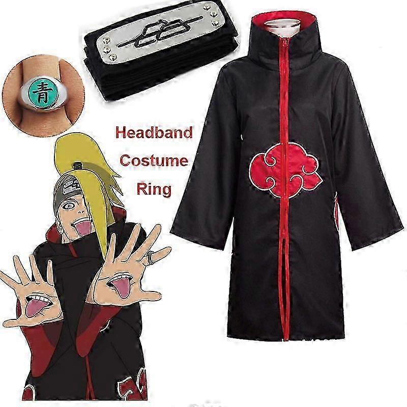 Harajuku Cosplayuchiha Itachi Cosply Costume Headband Necklace Ring ...