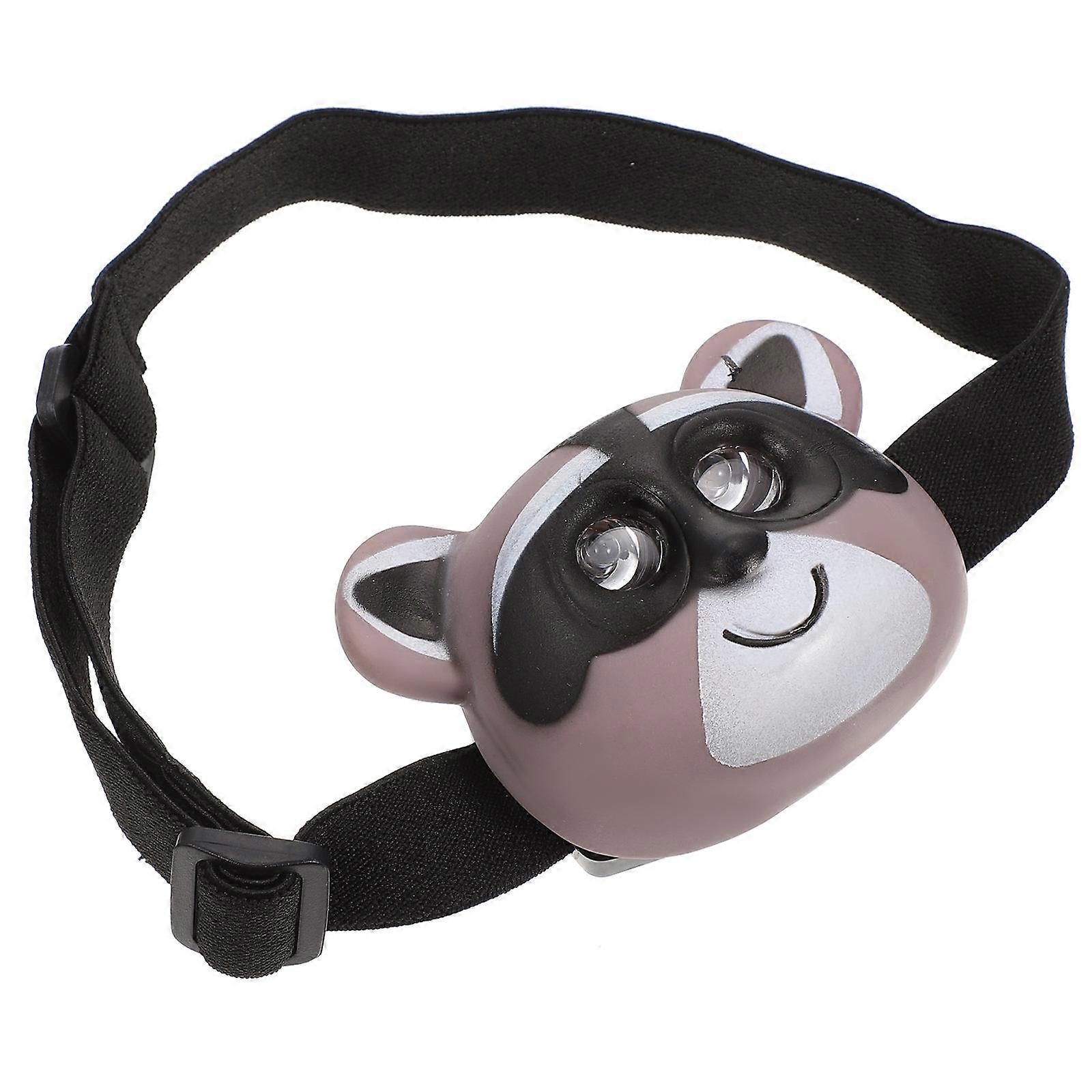 Headlamp for Kids Adorable Children Headlight Raccoon Shape ABS ...