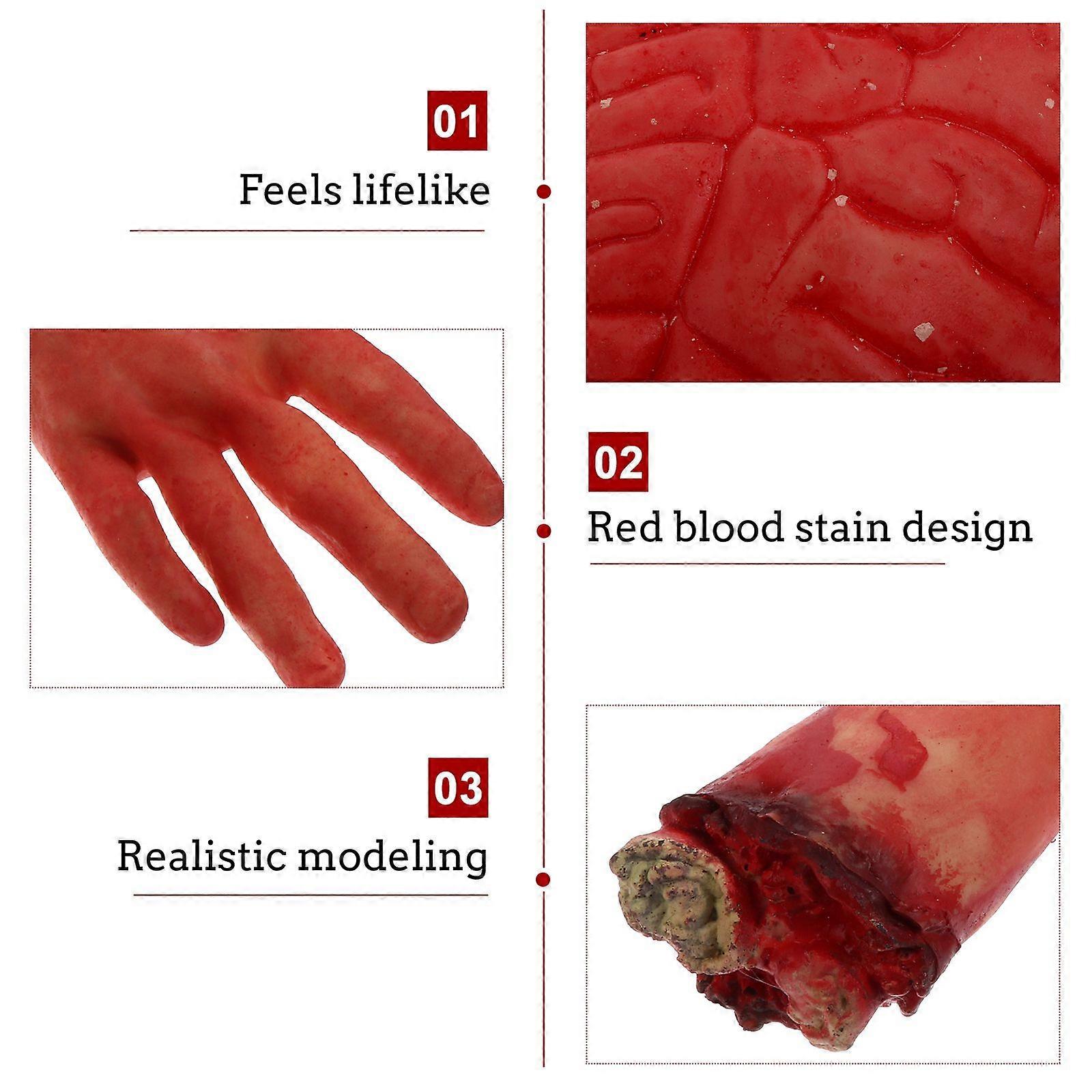 6PCS Haunted House Bloody Body Part Party Decoration Supply Bloody Prop ...