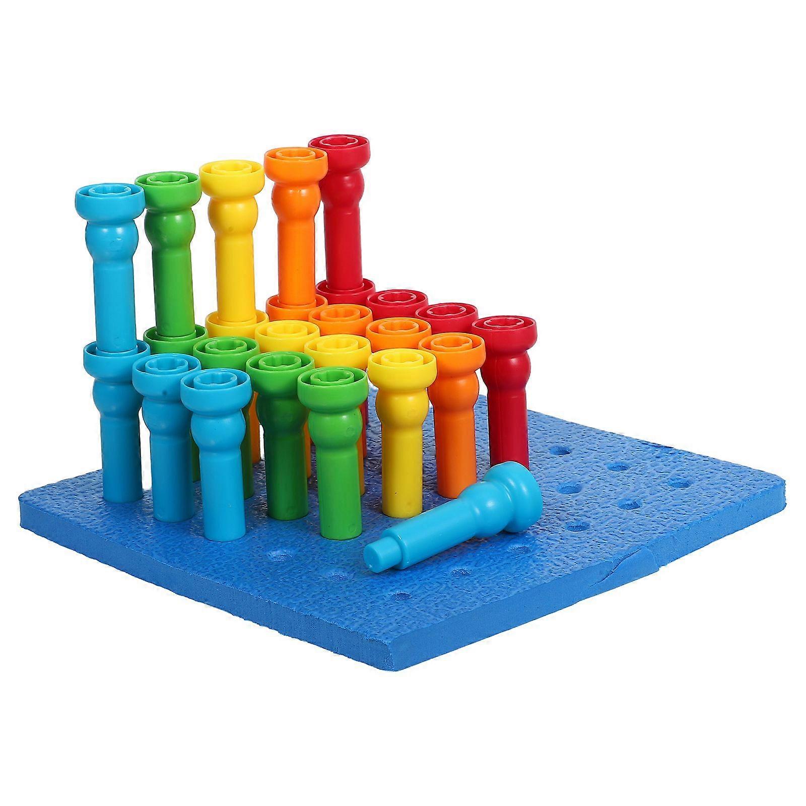 1 set Peg Board Toy For Toddlers Fine Motor Skills Development Color ...