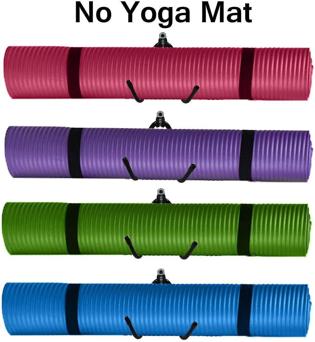 4 Pack, Yoga Mat Foam Roller Rack Wall Mounted Storage Rack For Fitness ...