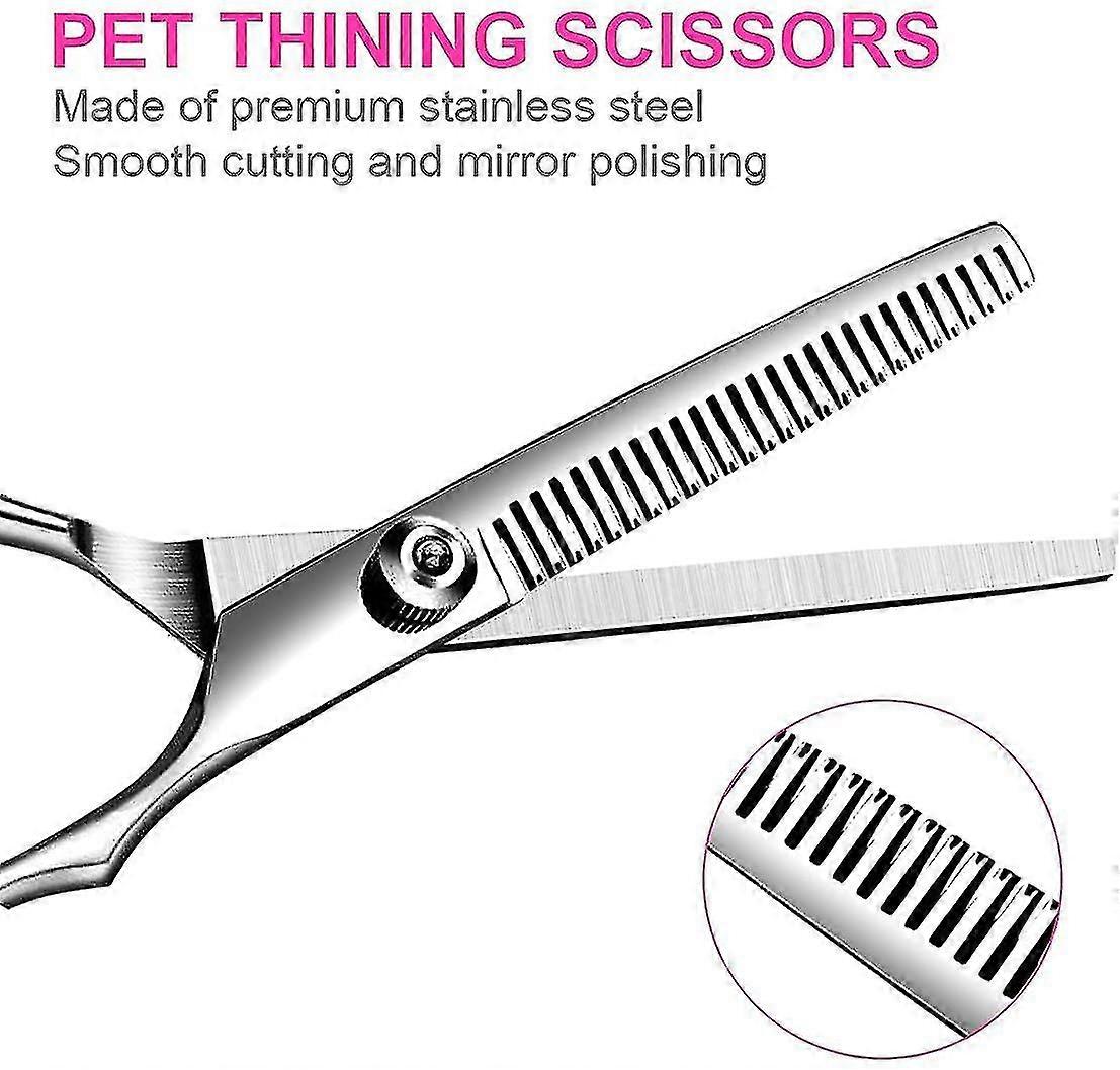 Dog Grooming Scissors Kit With Safety Round Tip, Stainless Steel ...