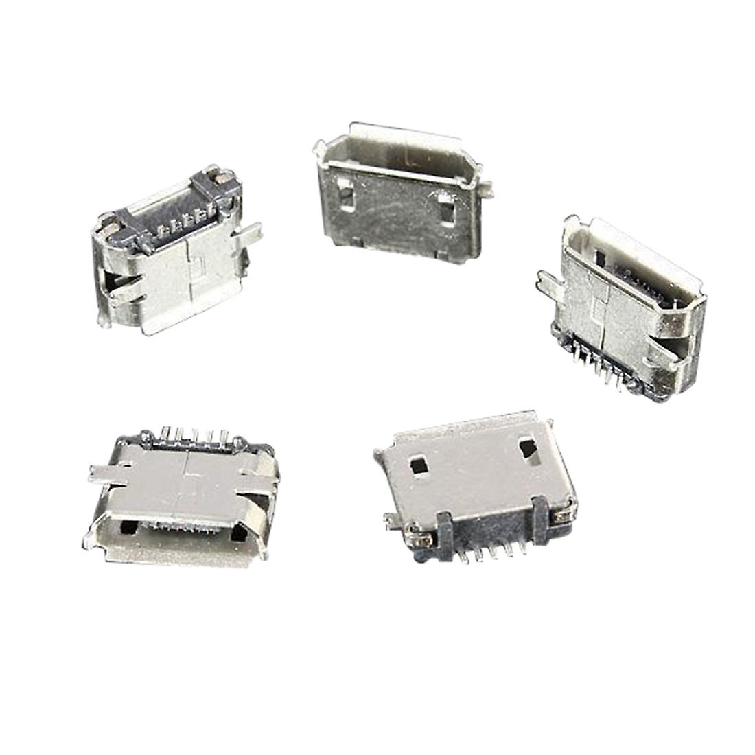 50Pcs Micro USB Type B Female 5Pin SMT Socket Jack Connector Port PCB ...