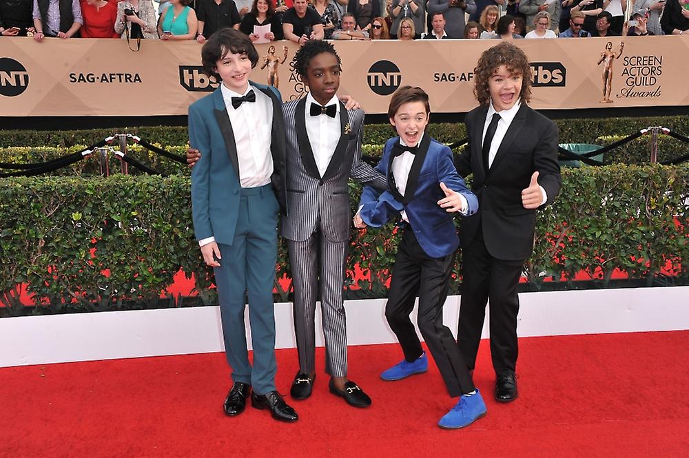 Finn Wolfhard, Caleb Mclaughlin, Noah Schnapp, Gaten Matarazzo Ved ankomster for 23Rd Årlige ...