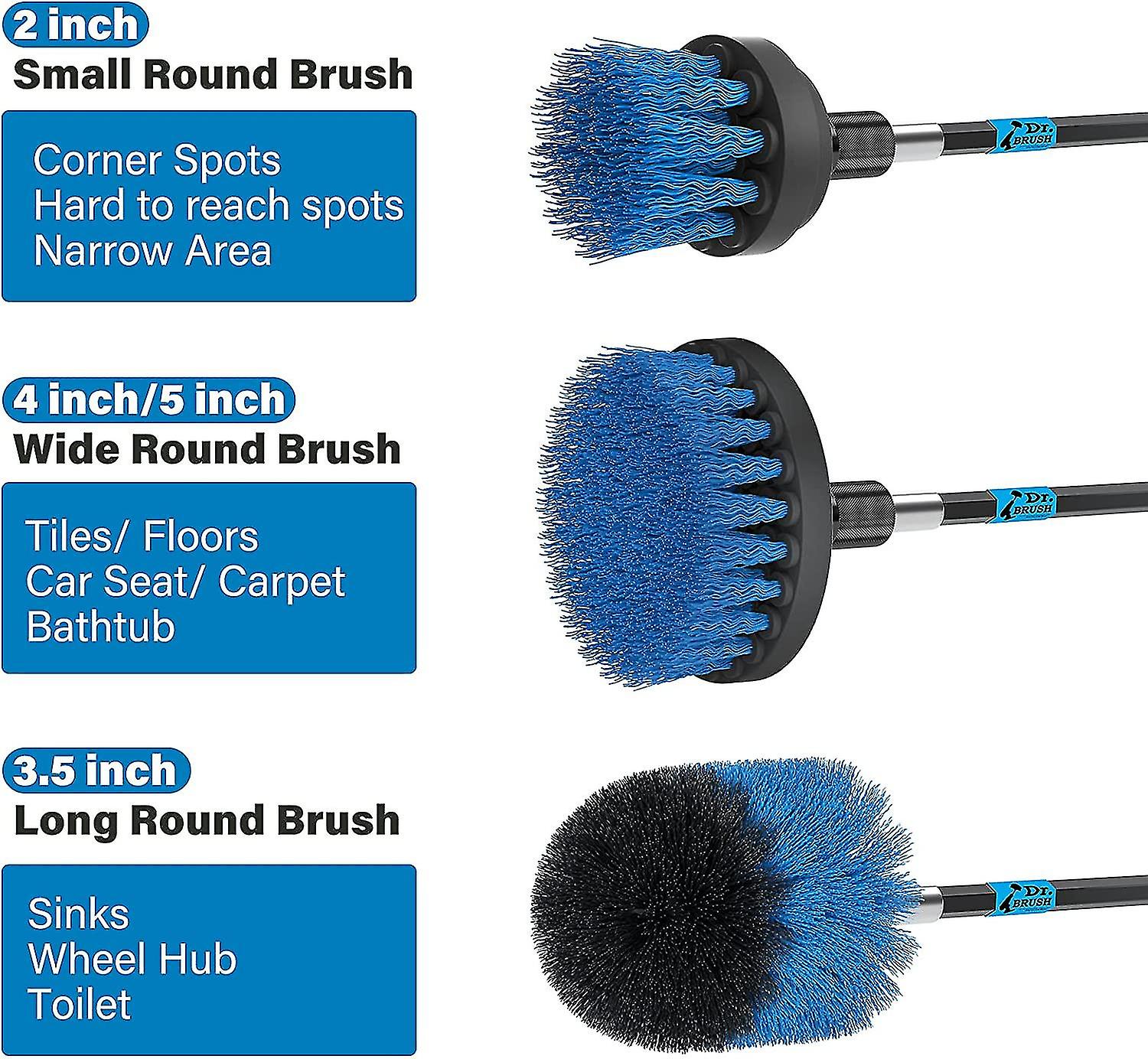 Brstenaufsatz Bohrmaschine Set, 5 Stck Brstenaufsatz Akkuschrauber ...