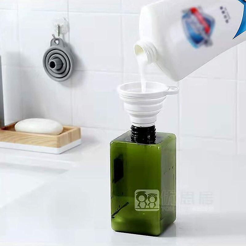 2 Pack Reusable Funnel Kit Collapsible Silicone Kitchen Funnels for ...