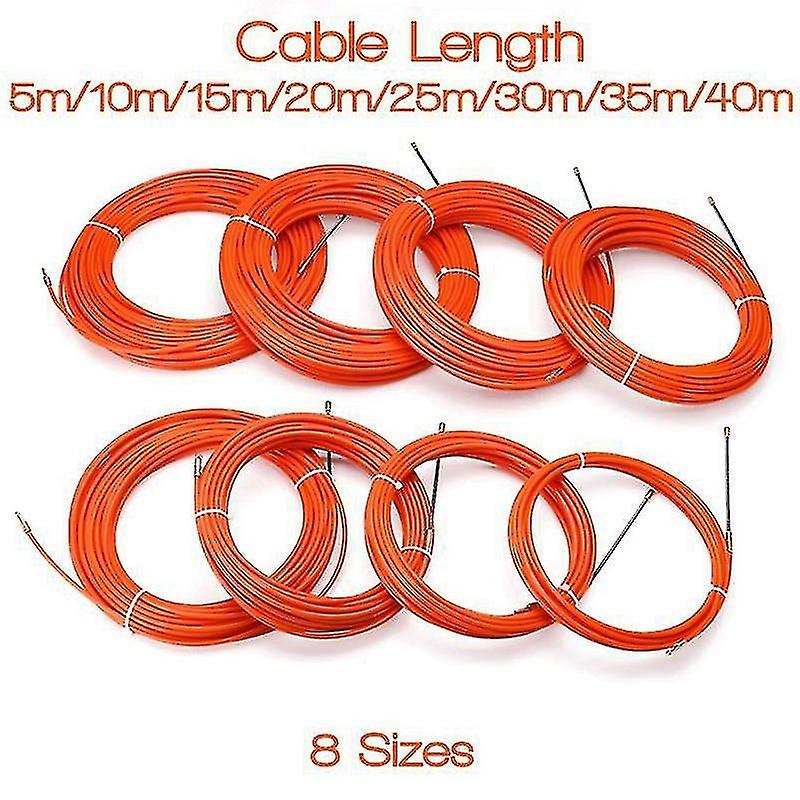 2x 4mm 15 Meter/30 Meter Oran Guide Ce Nylon Electric Cable Push ...