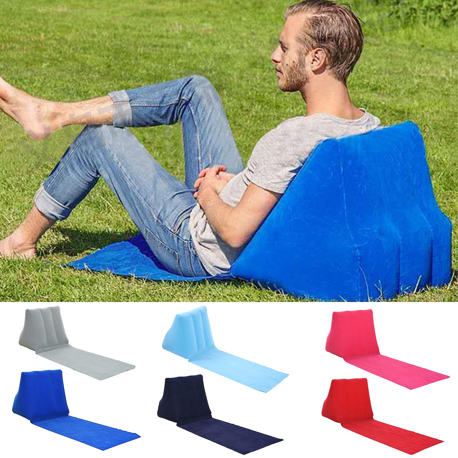 Outdoor Camping Pillow Triangular Cushion PVC Flocking Inflatable ...