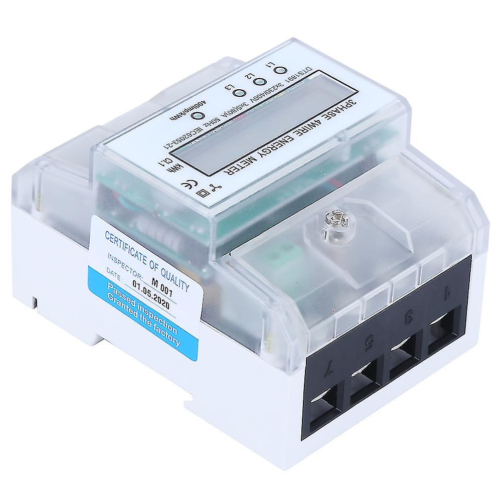 High Accuracy 3-Phase 4-Wire Energy Meter DTS1891 | 50Hz | DIN Rail Mounted | 4P White Shell ...