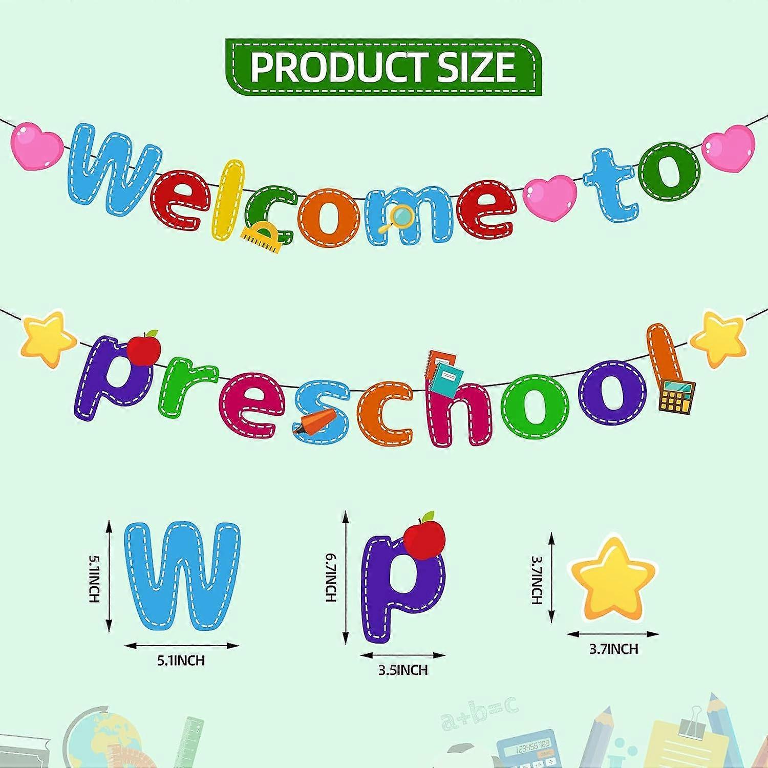 Back To School Banner Welcome To Preschool Banner For Back To School ...