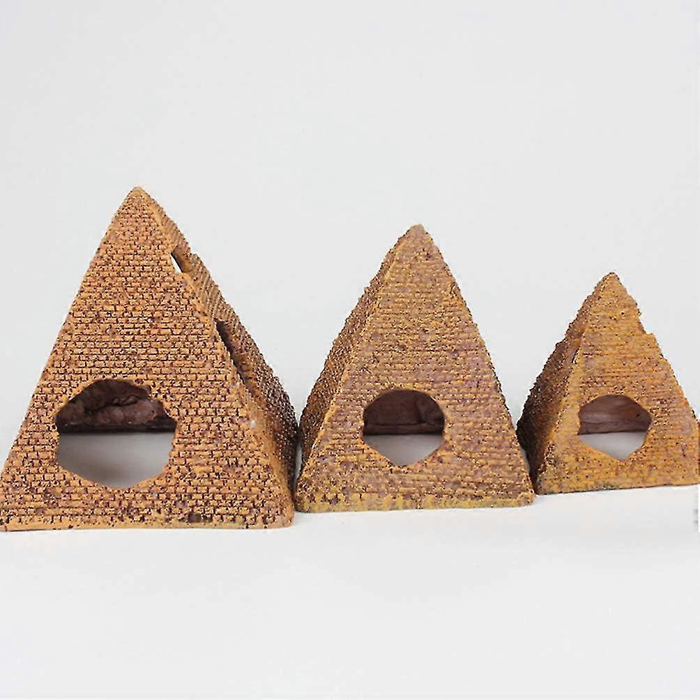 Egyptian Pyramid Resin Aquarium Ornament for Fish Shrimp Habitat ...