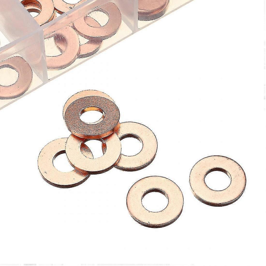 150pcs Copper Diesel Injector Washer Seal Assortment Set Fuel Injector ...