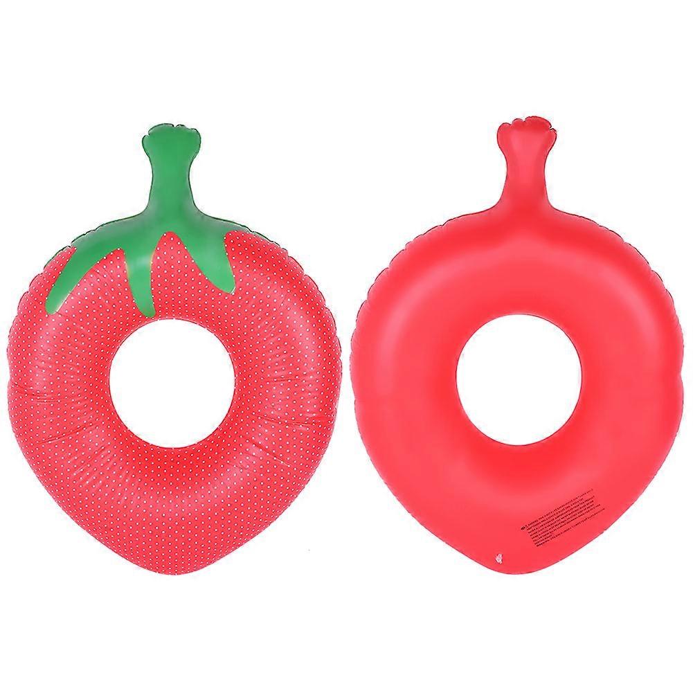Inflatable Foldable Cute Cartoon Fruit Strawberry Shape Pool Float ...
