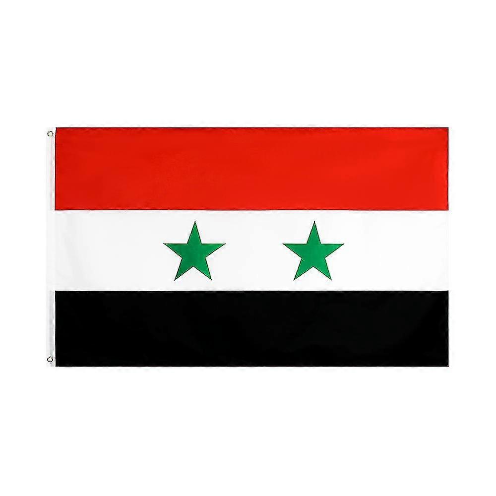 Hanging 90*150cm Syrian Arab Republic Three Red Star Syria Flag For ...