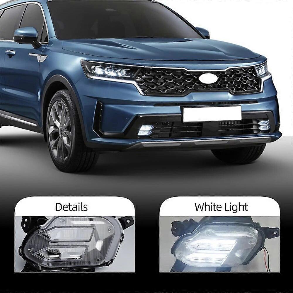 Car DRL For KIA Sorento 2021 2022 2023 LED fog light Daytime Running ...