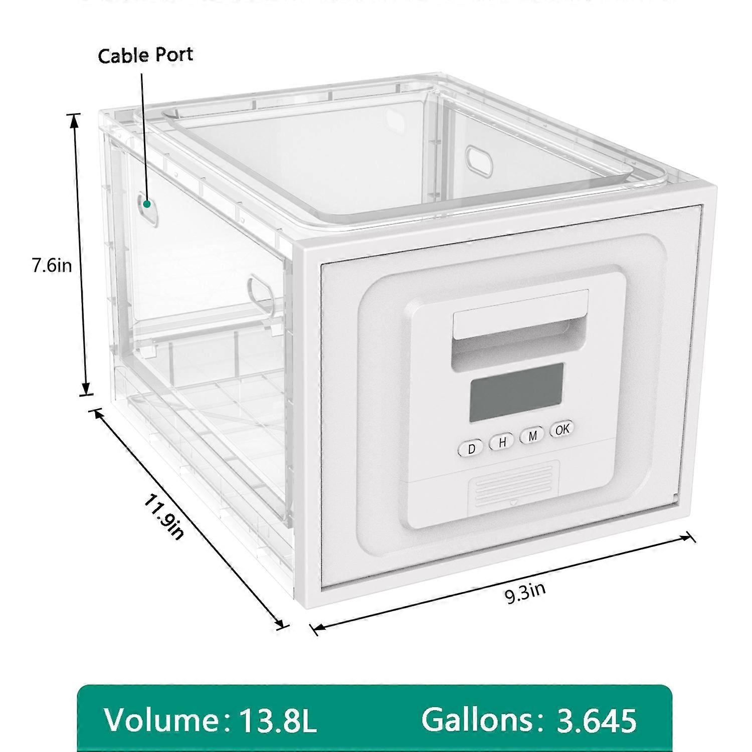 Food Folding Storage Box With Timed Lock Or Password Opening, Snack ...