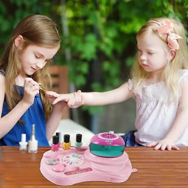 Kids Nail Polish Set Girls Nail Set With Nail Dryer Nail Art Kit For ...