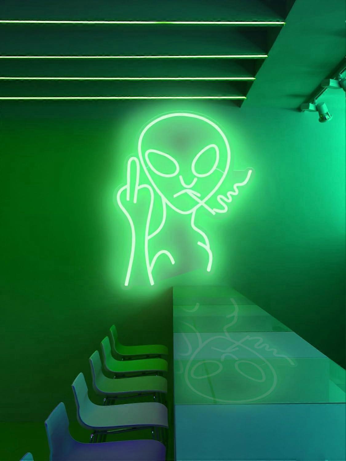 Alien Neon Sign Alien - Alien Neon Lights 14.6 x 17.7 in Led Neon Signs ...