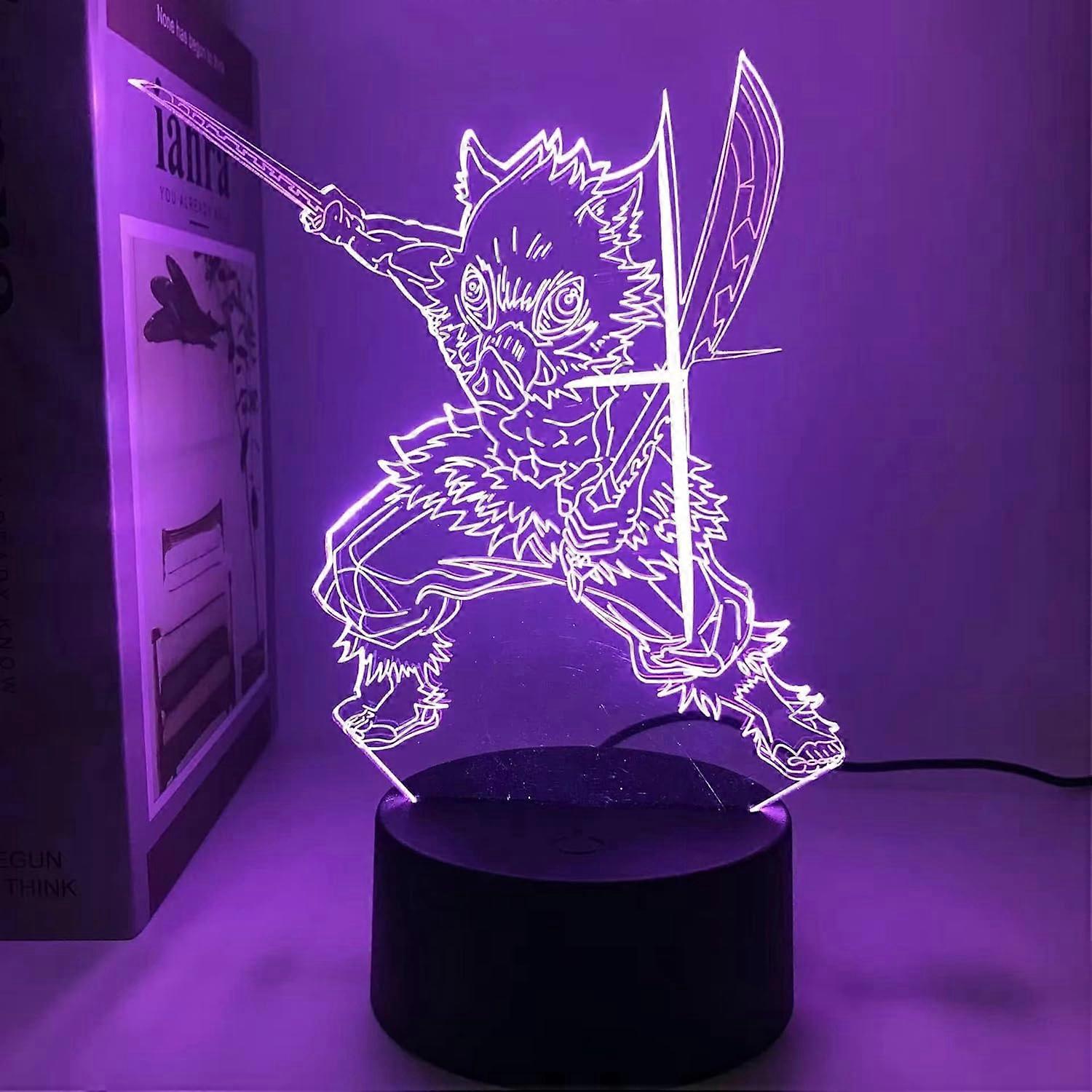 Anime Hashibira Inosuke Lamp 3D Illusion Night Light Led Acrylic Panel ...