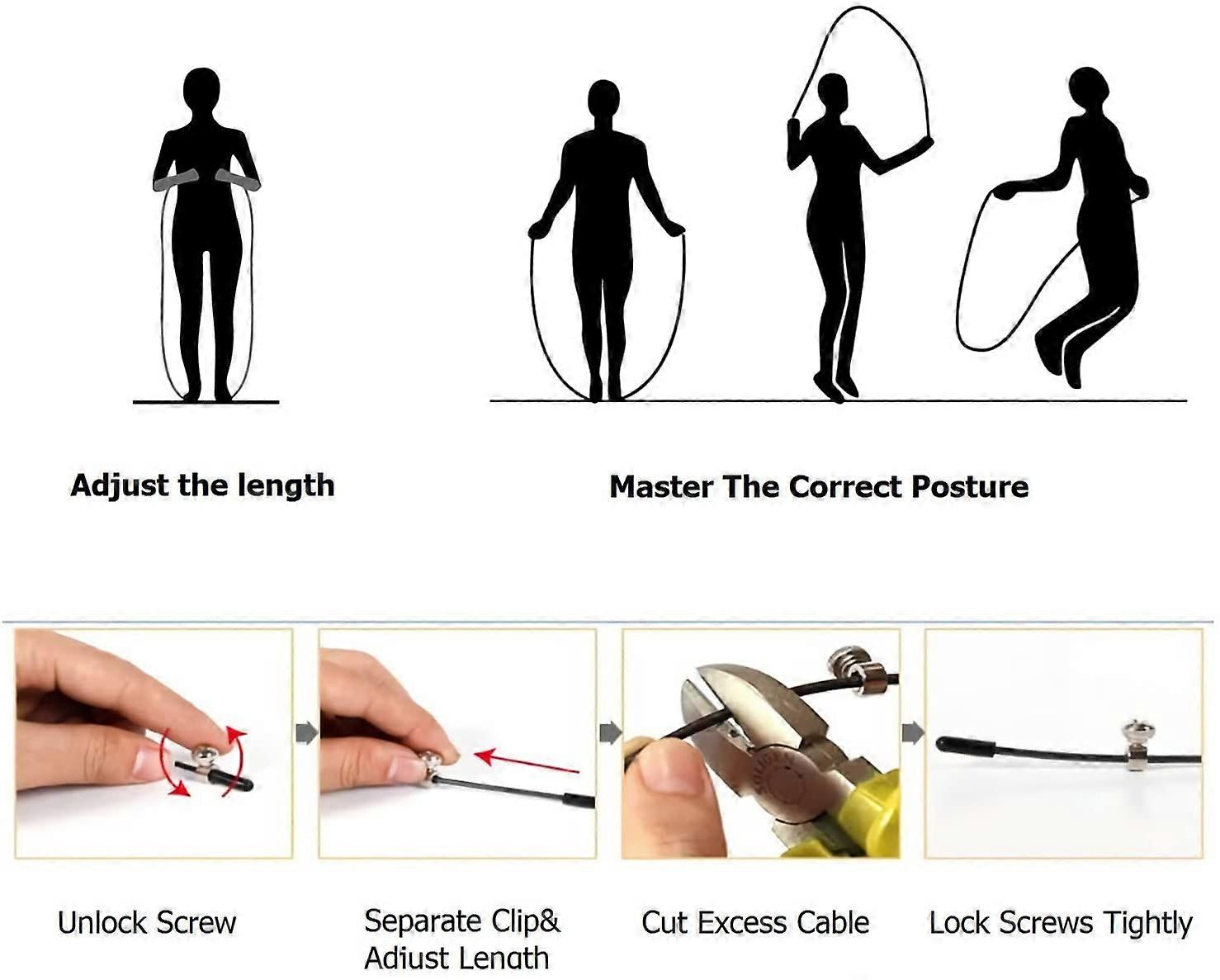 Jump Rope, Aluminum Alloy Handles Metal Bearing Jumping Ropes, Training ...