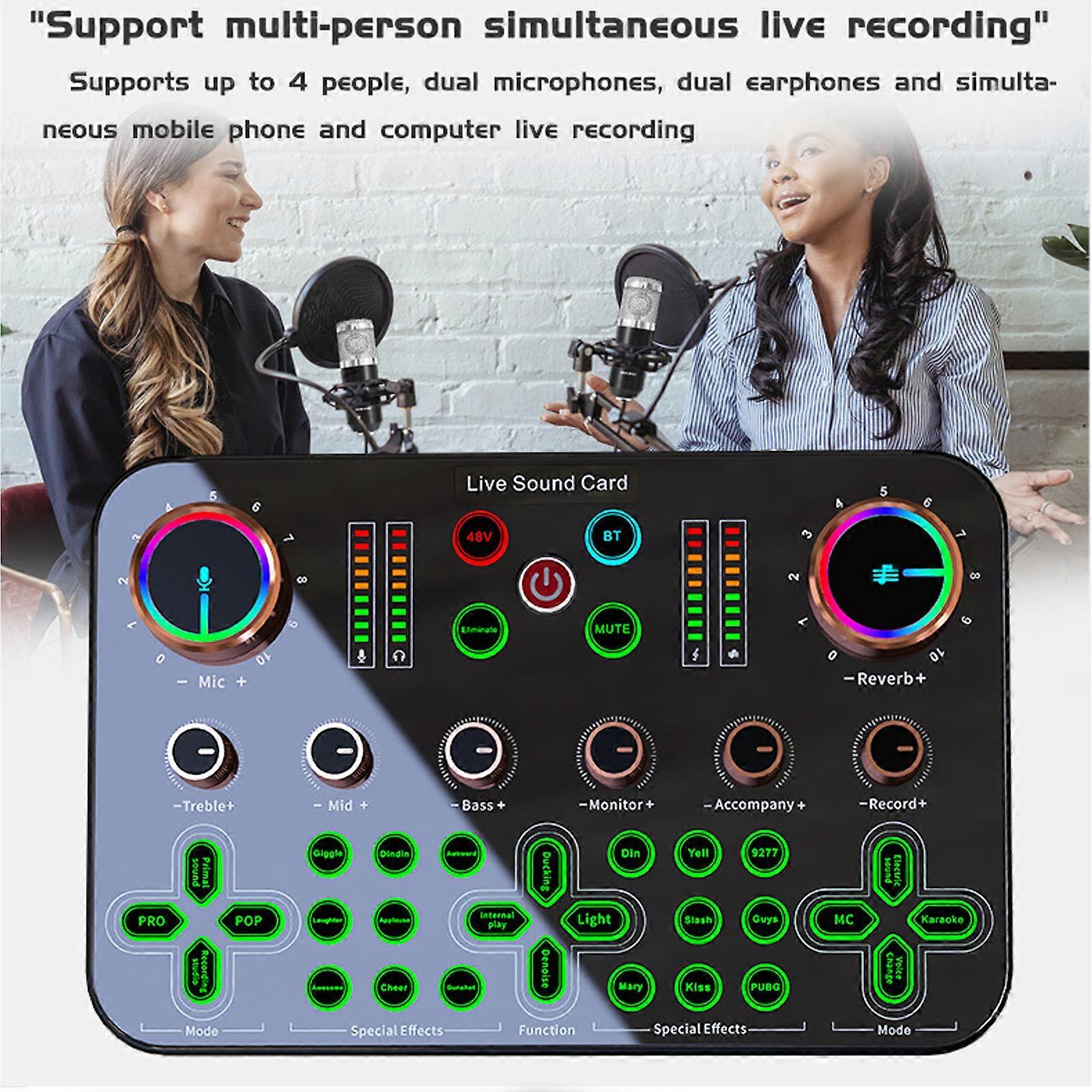 Voice Changer Microphone Sound Modulator Device Live Scream Sound Card ...