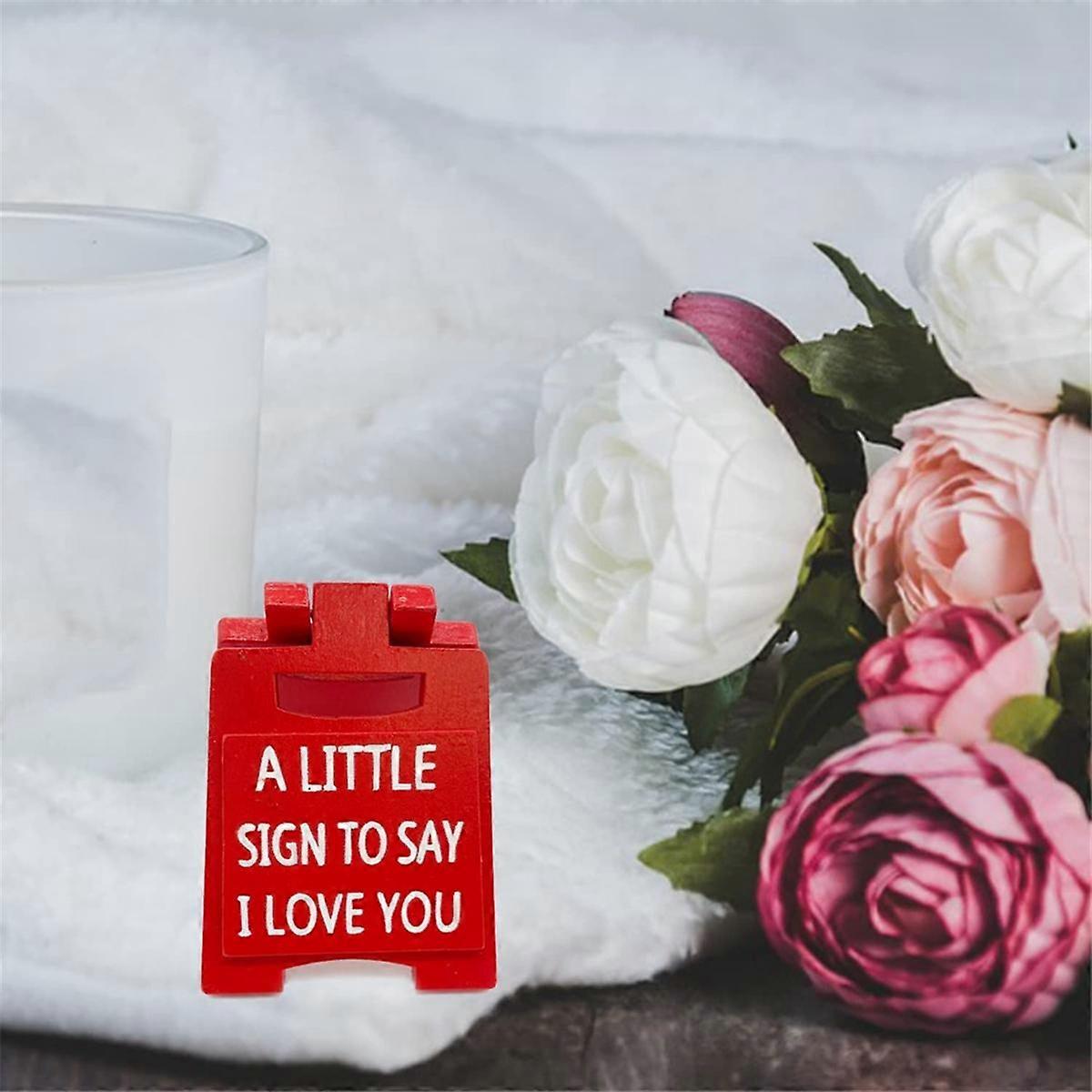 Love You Small Sign, Love Theme Mini Sign Decoration, Romantic Love ...