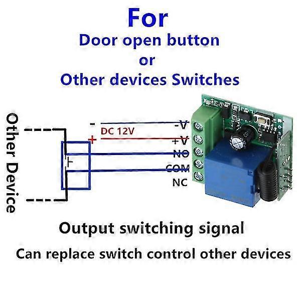 Wireless Remote Control for DC 12V 1 Channel Multi-Function Remote ...