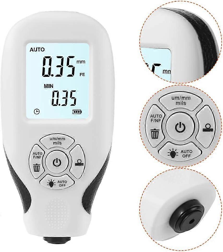 Coating Thickness Gauge, Paint Depth Gauge with LCD Display, Auto ...