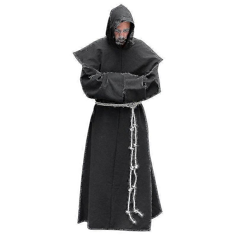 S-5xl Renaissance Monk Clergy Habit Scapular Friar Costume Religious ...