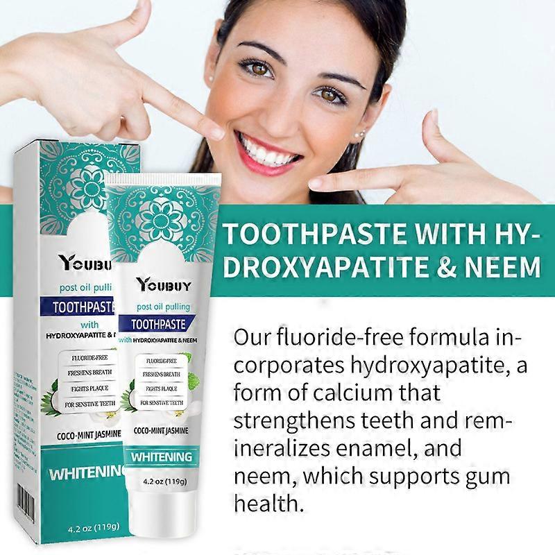 Hydroxyapatite fluoride free toothpaste, whitening toothpaste, fresh ...