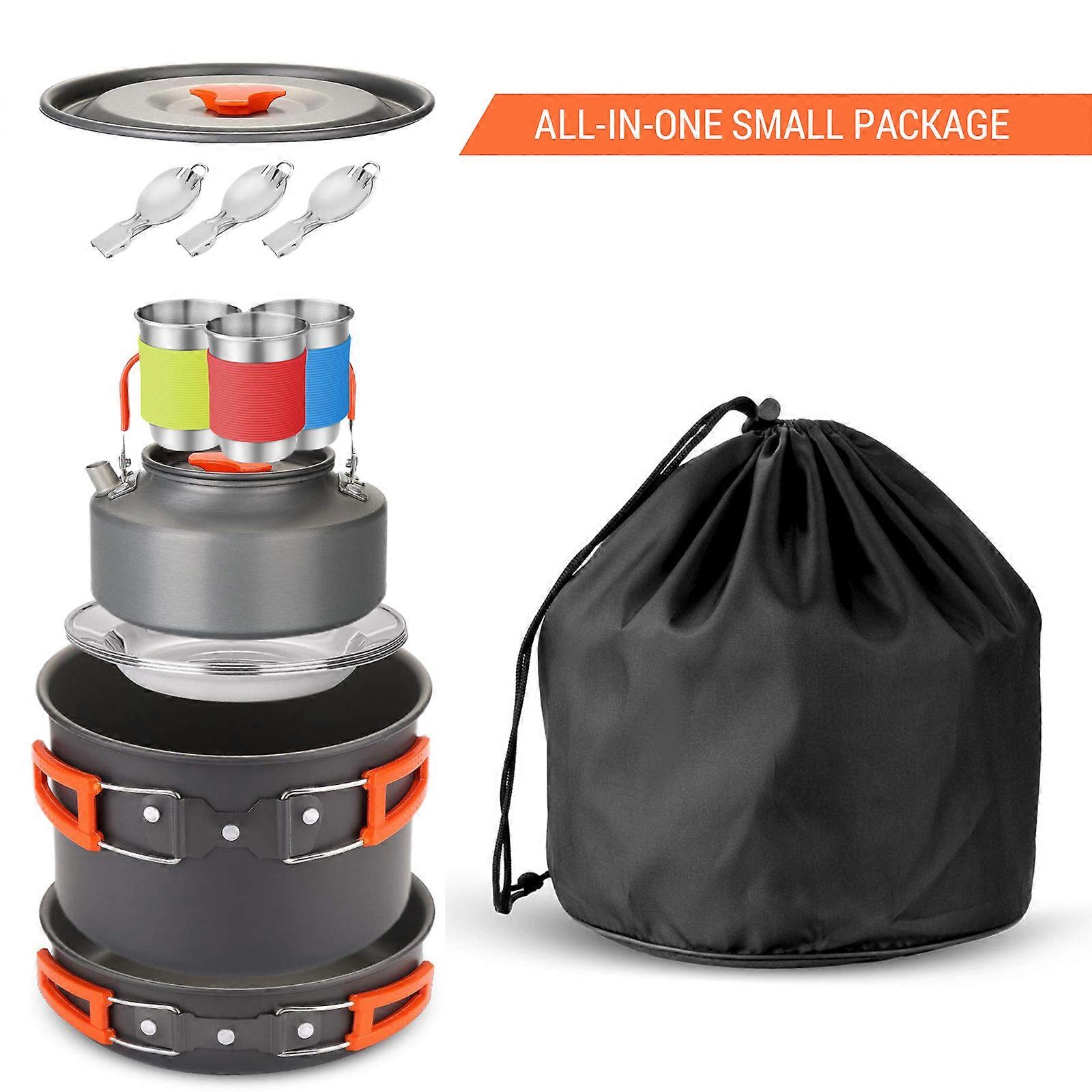 Camping Cookware Set Outdoor Cooking Equipment for Camping Hiking and ...