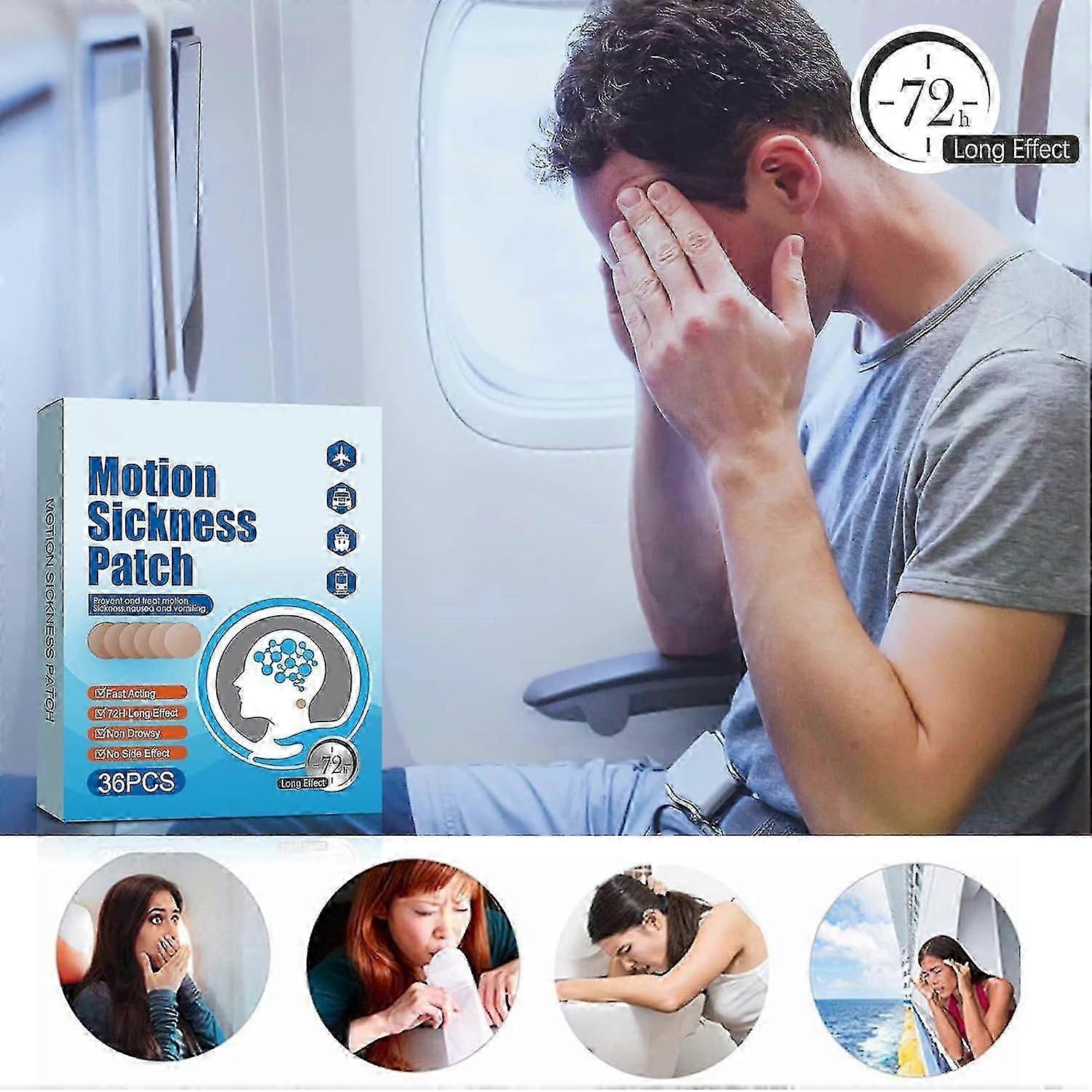 For Relief Vomiting Vertigo Dizziness From Cruise 36pcs Motion Sickness ...