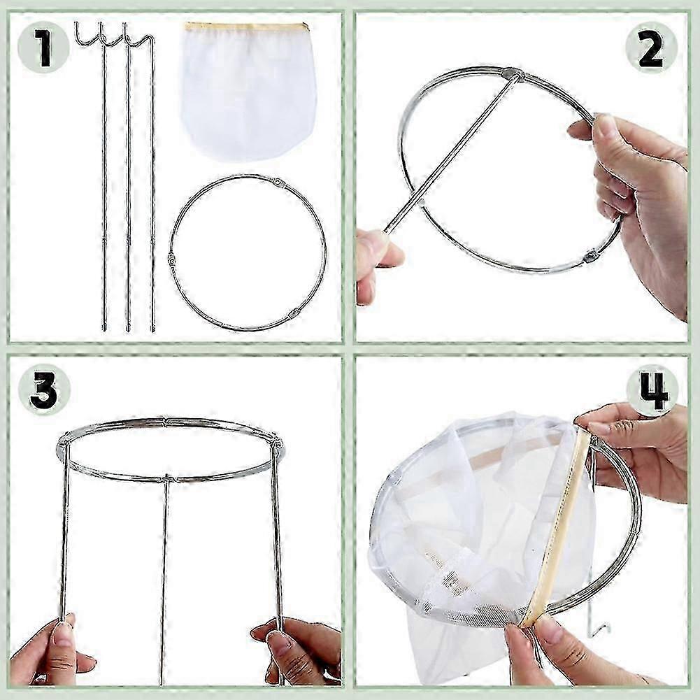 2 Pack Strainer Stand,Strainer Stand with 4 Reusable Staining Bags ...