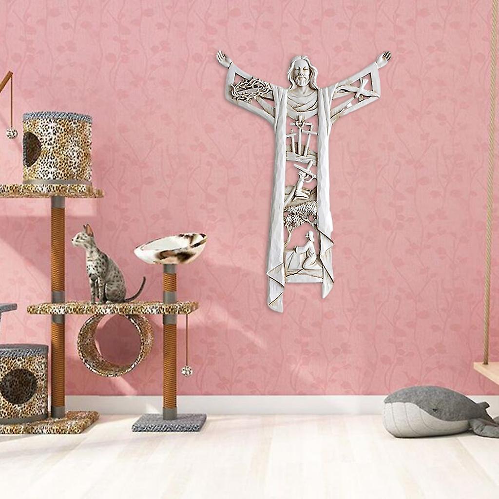 Risen Christ Wall Cross Crucifix Jesus Home Figurines Sculpture Home ...