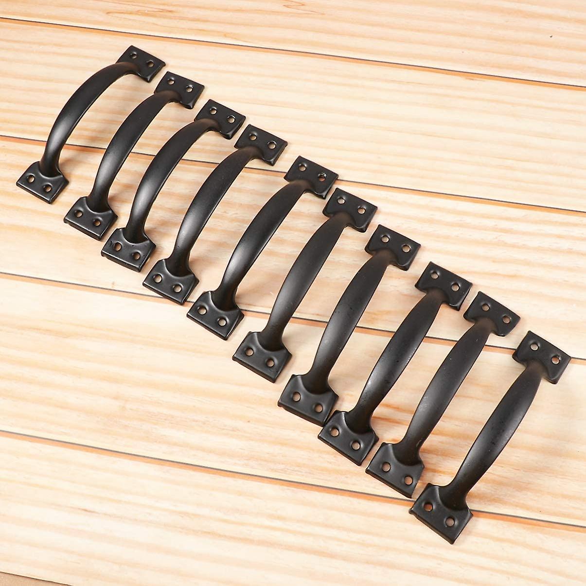 10pcs Black Barn Door Handles Wooden Fence Door Handles 6 Inch Vintage ...