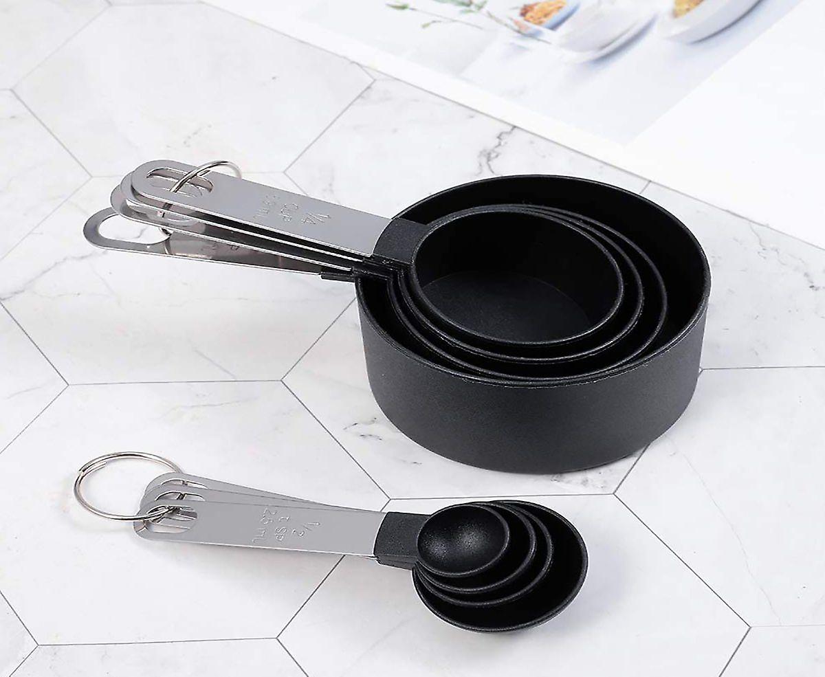 Measuring Cup And Spoon With Measuring Ruler, 4 Cup Measuring Cups + 4 ...