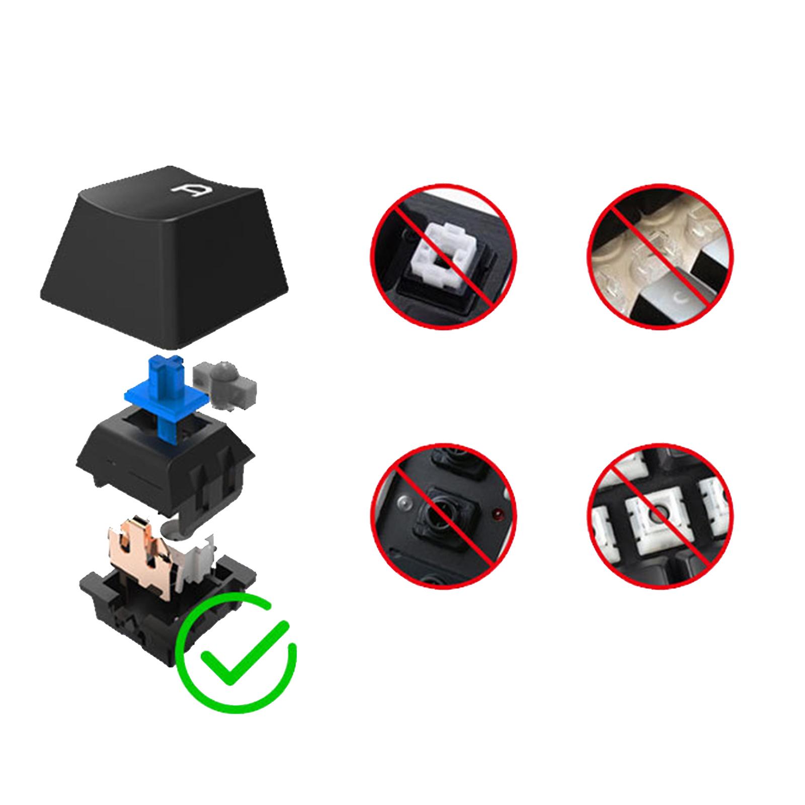 Cherry 108 Keys Keycaps For Gaming Mechanical Keyboard Thick Pbt Dye ...