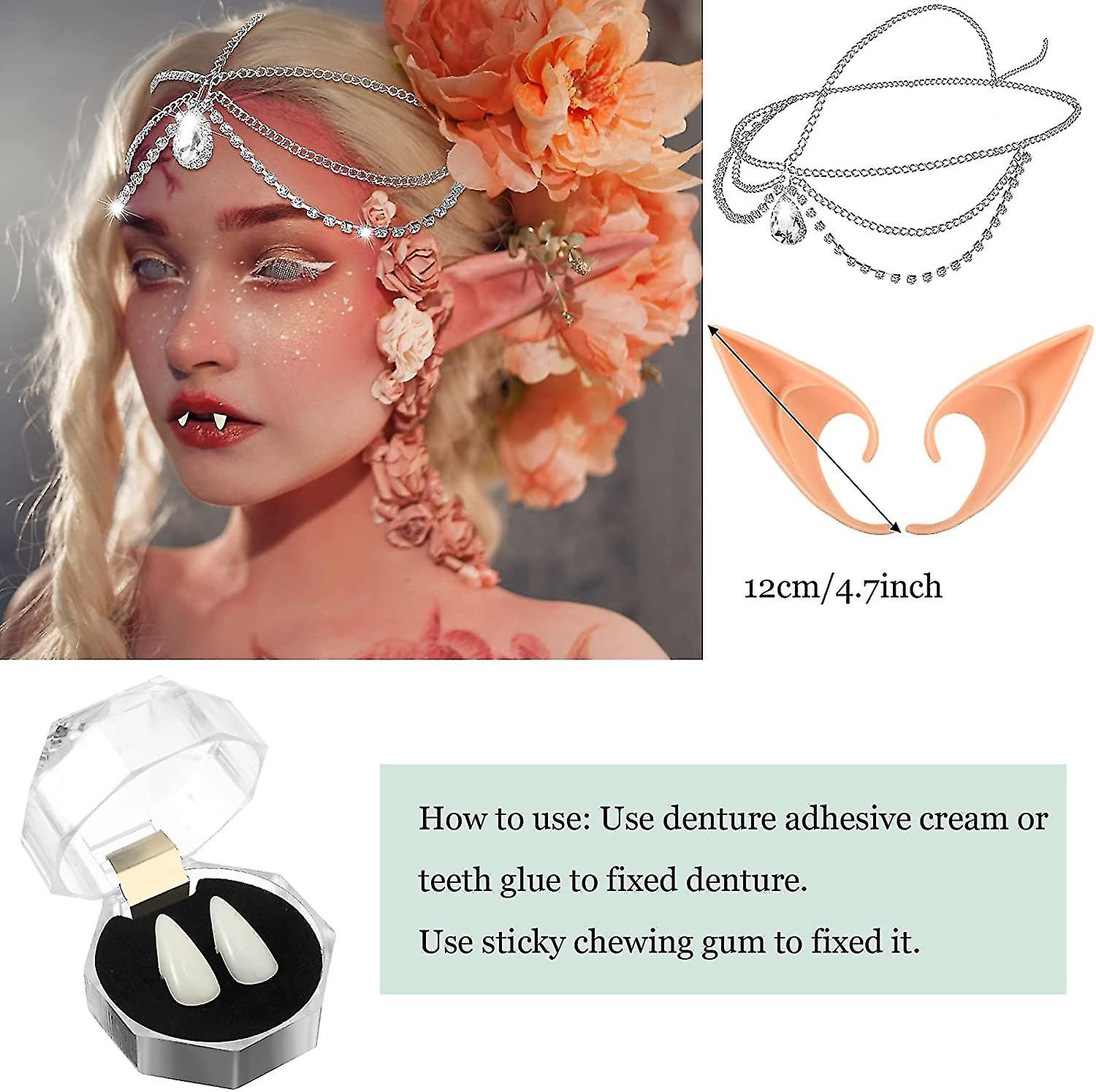 5 Packs Elf Costume Renaissance Irish Elf Ear For Masquerade (medium ...