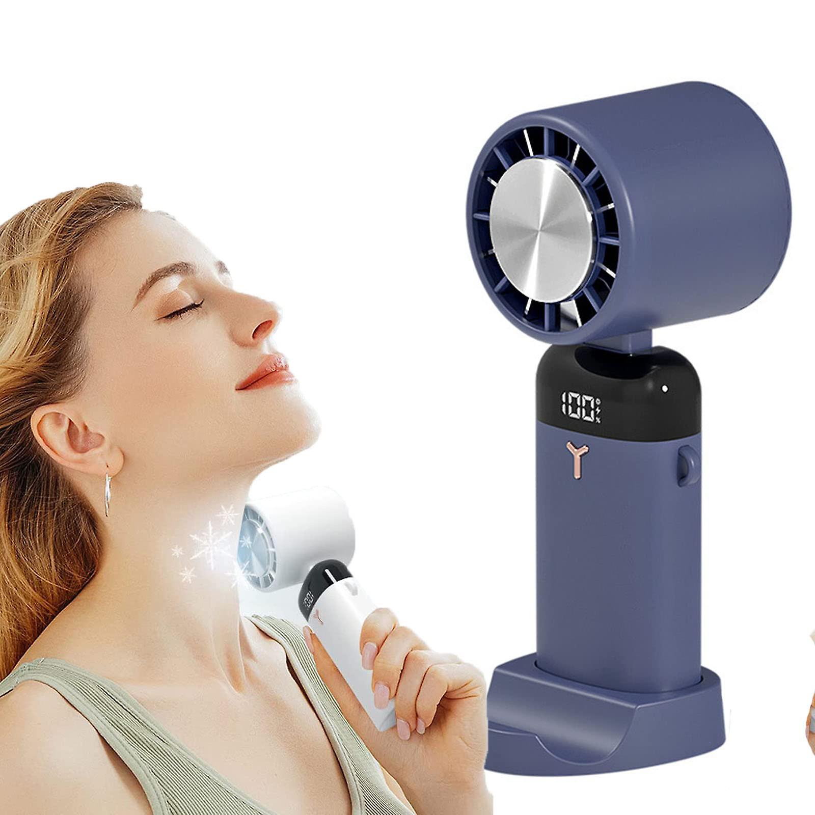 2023 New Upgraded Mini Refrigerated Handheld Fan Leafless Hanging Fan ...