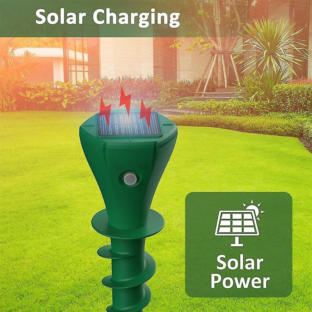 Mole Repellent For Lawns Screw Repeller Solar Powered Outdoor Groundhog ...