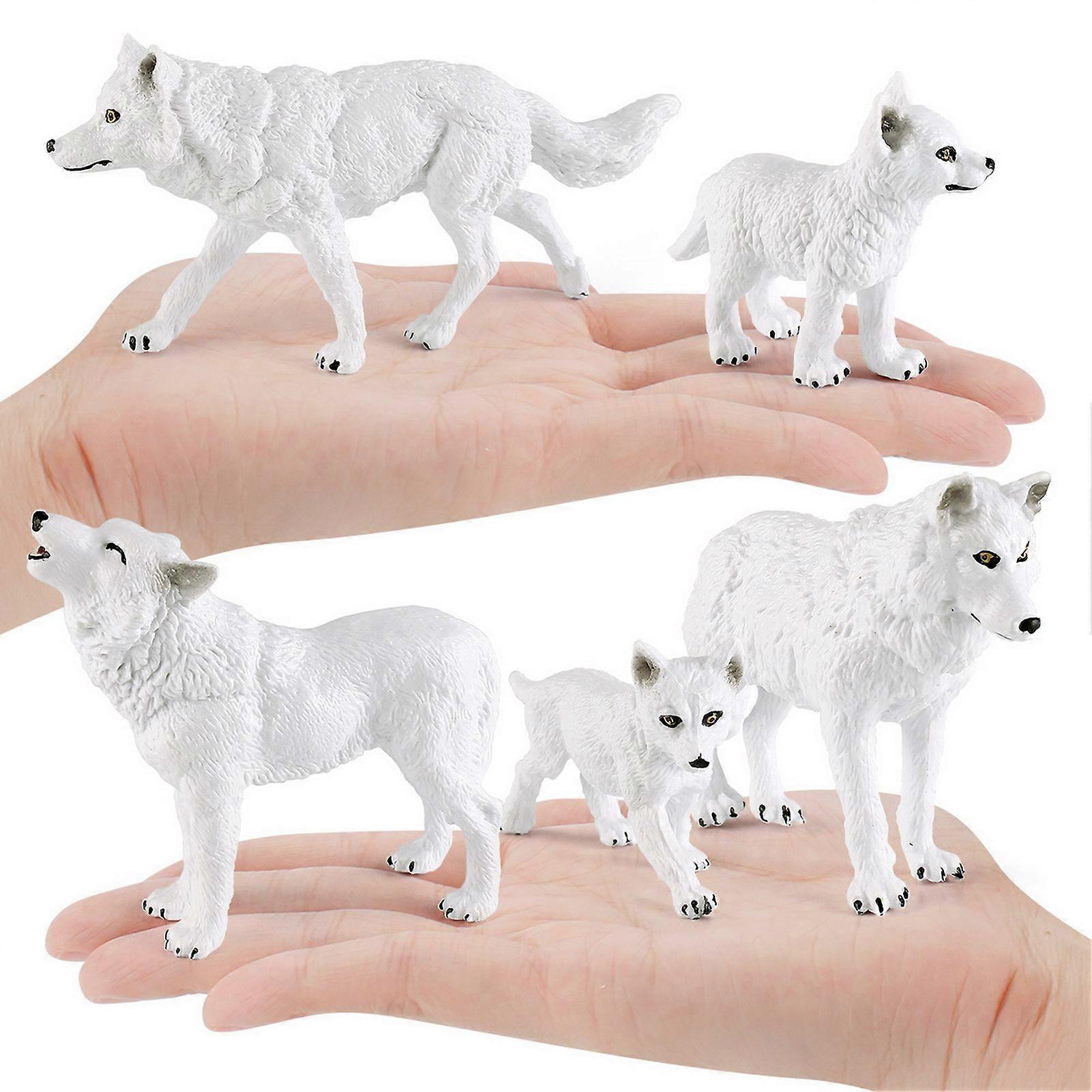 Arctic Wolf Model Various White Wolf Miniature Static Model Ornament ...