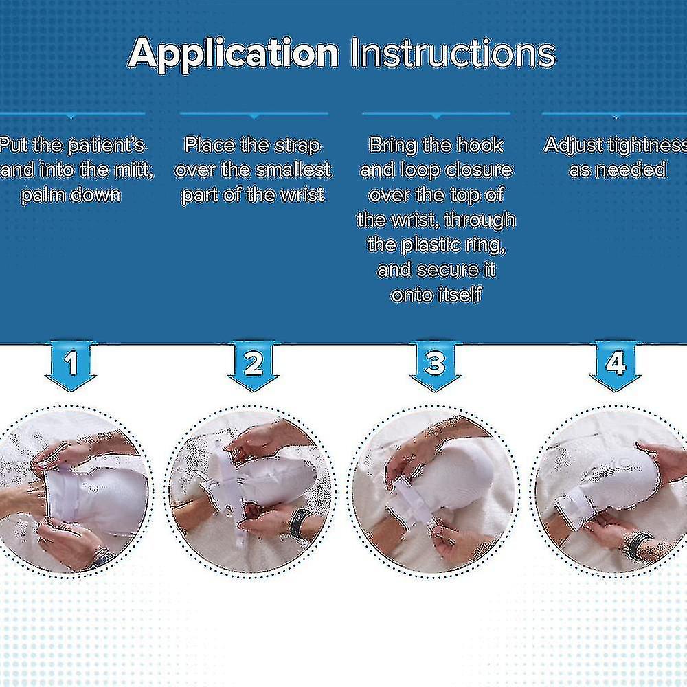 Medical Double Security Mitts - One Size Fits All Hand Restraint Gloves ...