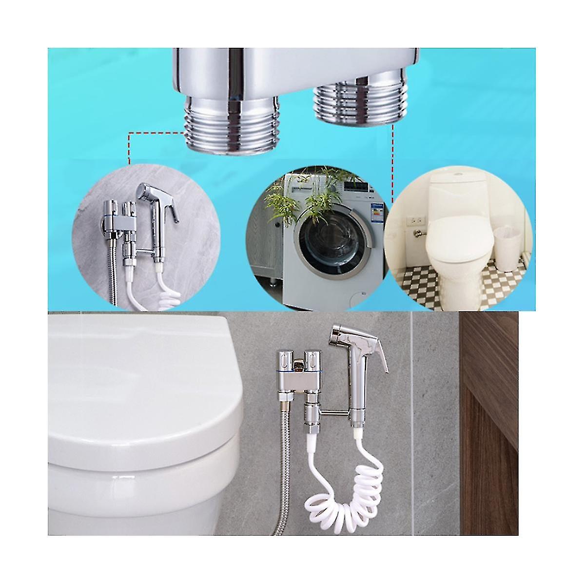 Mini Multi-function Faucet Brass 1 Into 2 Out Dual Control Washing ...