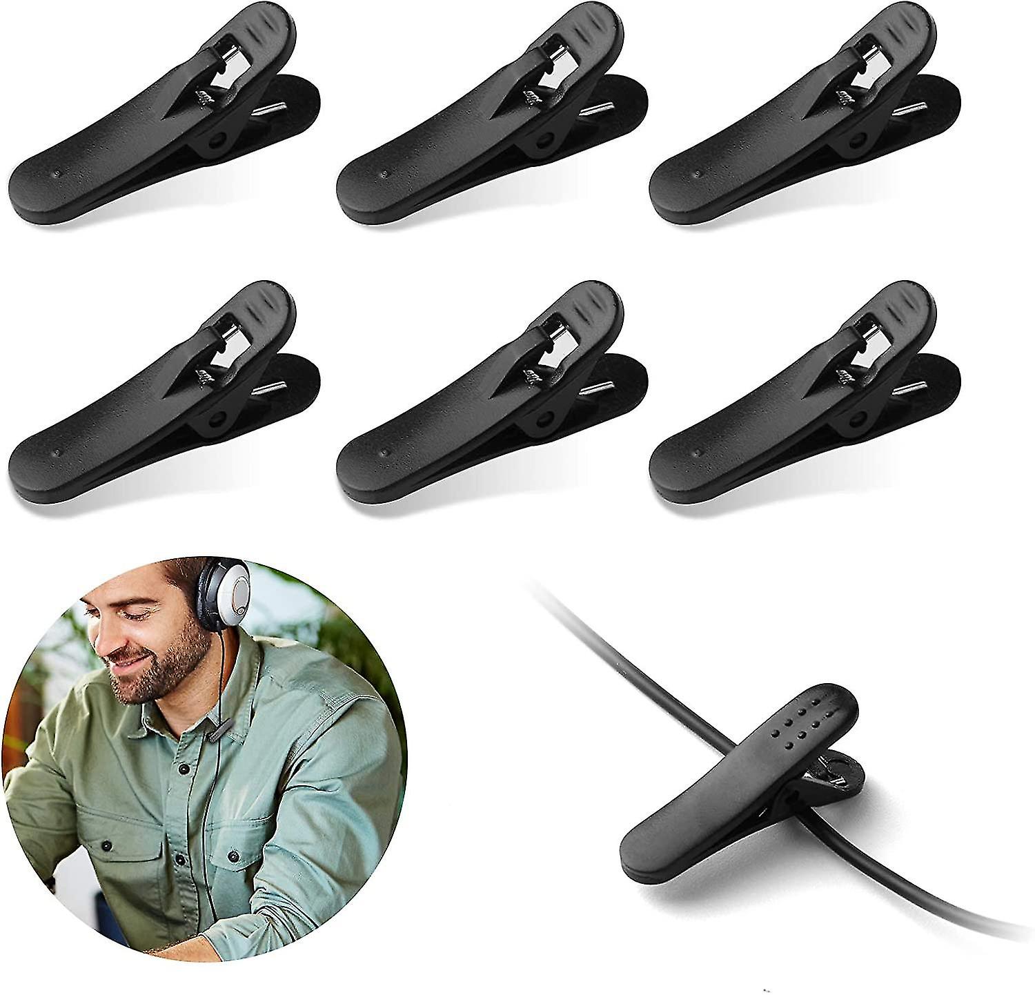 Headphone Headset Cable Cord Clip Holder For Clips Onto Your Clothing ...