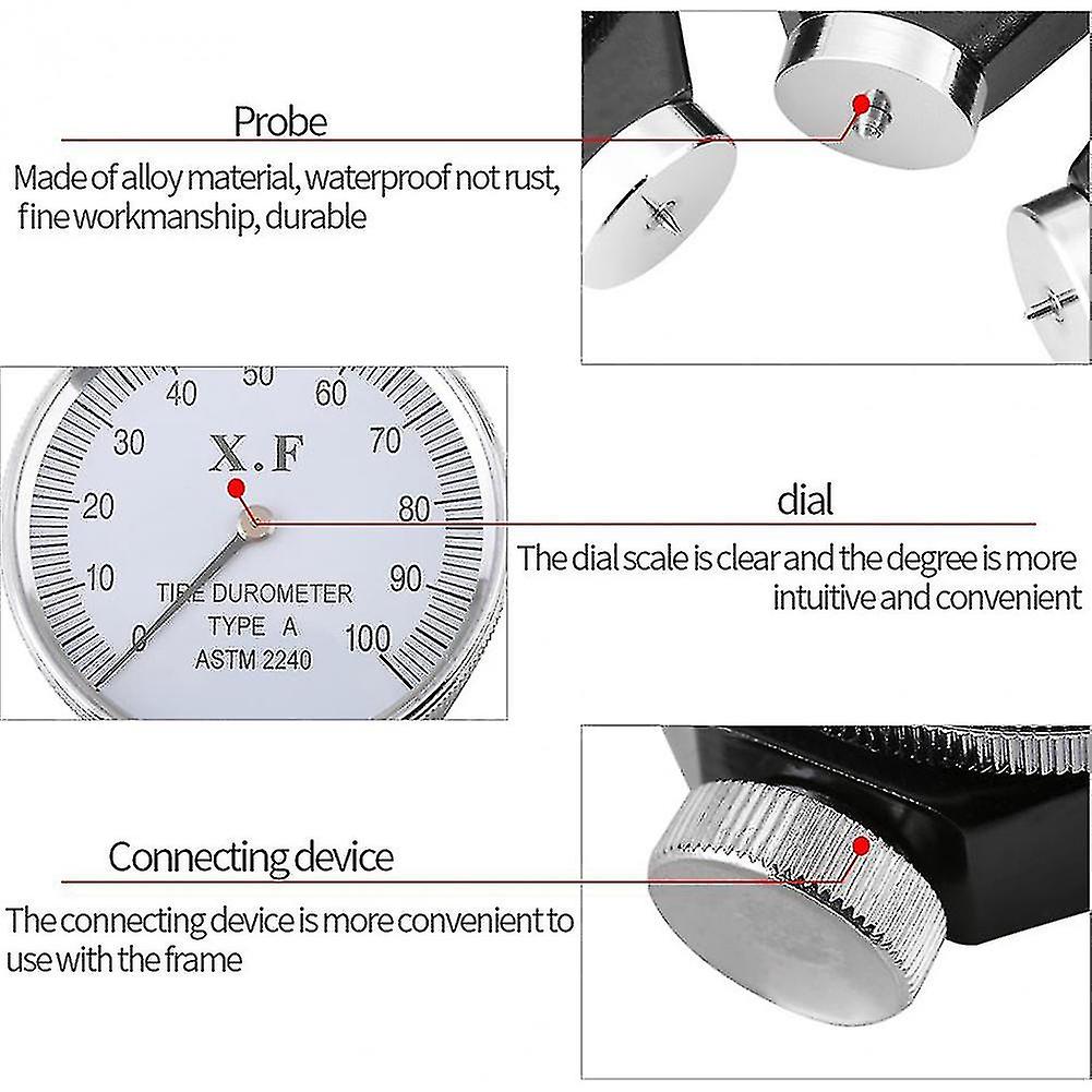 Shore Durometer A Type 0-100 Ha Rubber Tire Hardness Tester Meter ...
