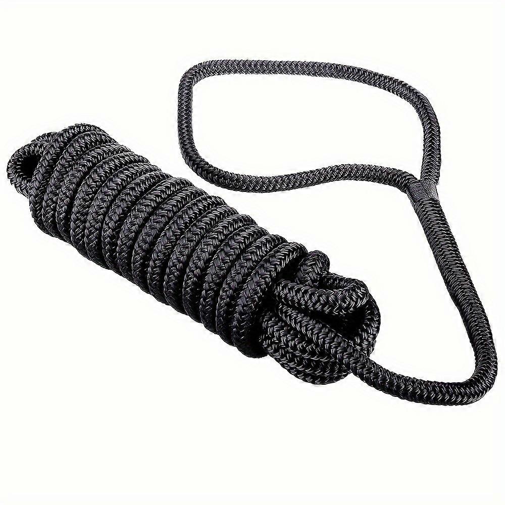 Boat Dock Lines, 3/8" x 15 ft Boat Tow Rope, Double Braided Nylon Boat ...