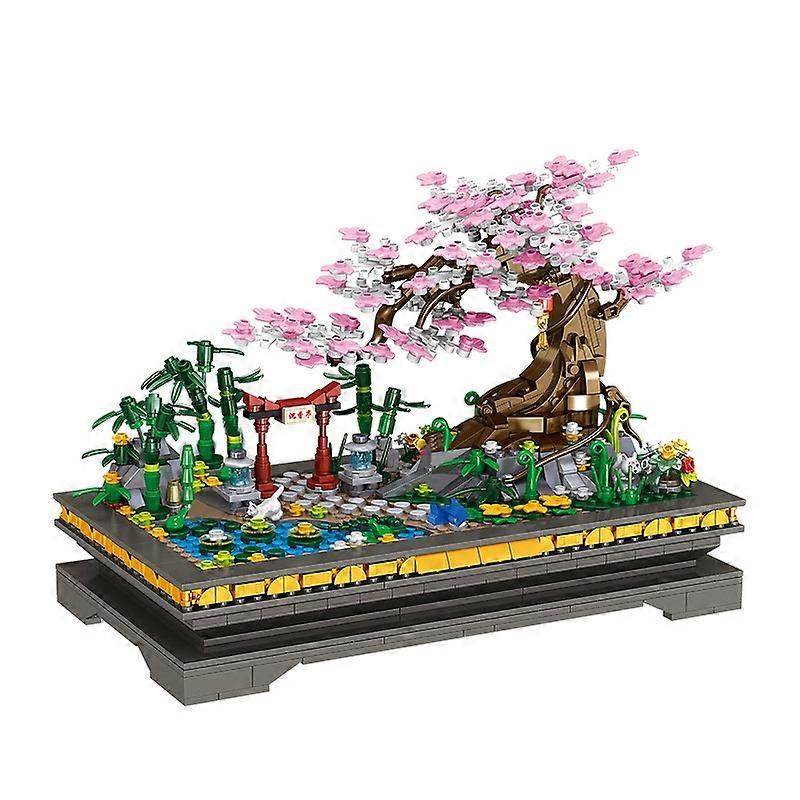 XIANRENGE Mini Garden Bonsai Building Block Cherry Blossom Pine ...