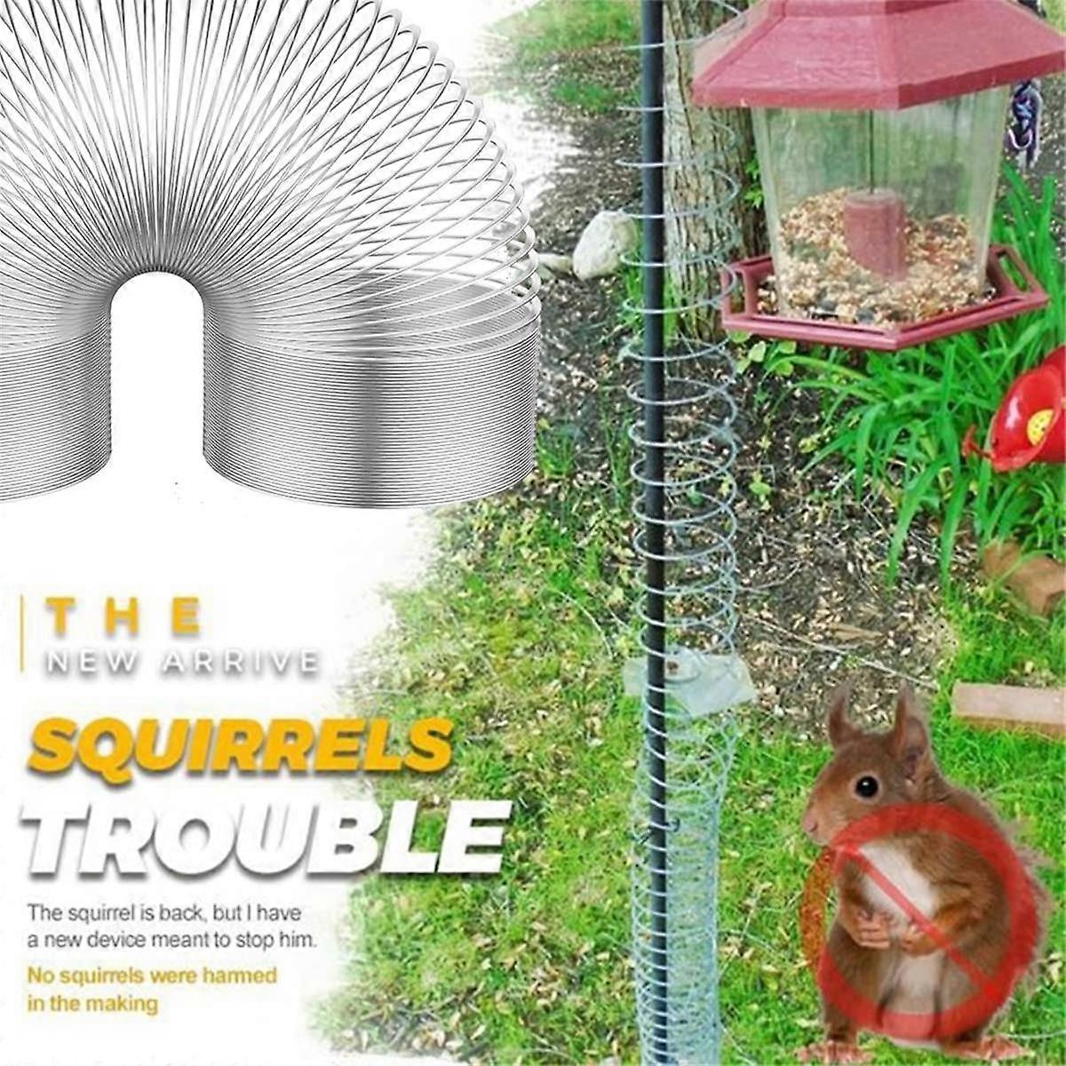 2Pcs Squirrel Proof Spring Device, Metal Squirrel Baffle Barrier Type ...