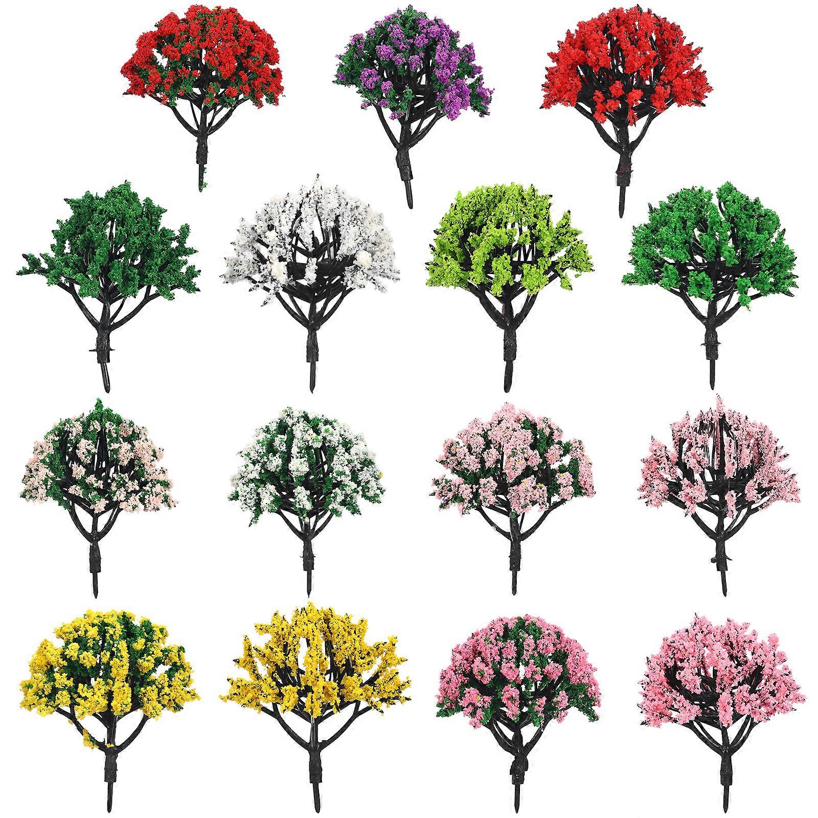 15pcs Model Trees Mini Trees Realistic Tree Figurines Architecture ...
