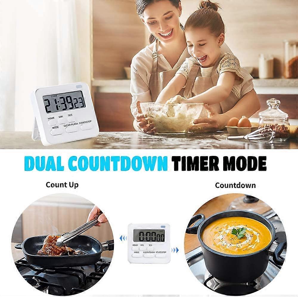 Timer, Kitchen Timer Digital Timer with Stopwatch and Countdown Function, Kitchen Alarm Clock ...